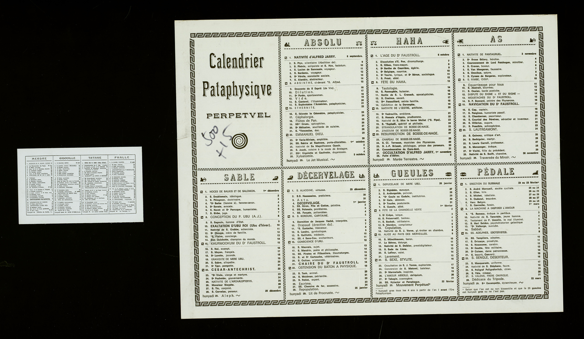 Les jours pataphysiques – Littératuresque